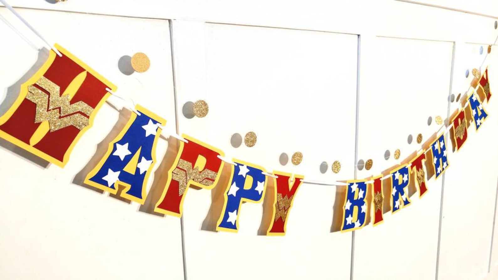 Woman Birthday Banner Wonder Banner Woman HAPPY BIRTHDAY - Etsy