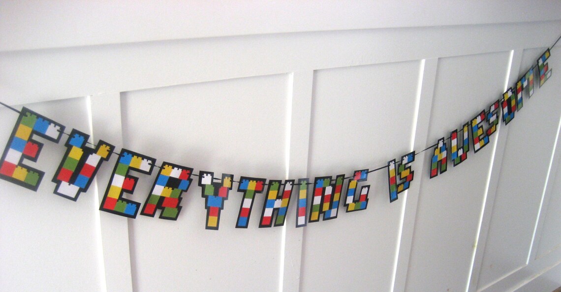EVERYTHING IS AWESOME Banner Everything is Awesome Birthday - Etsy