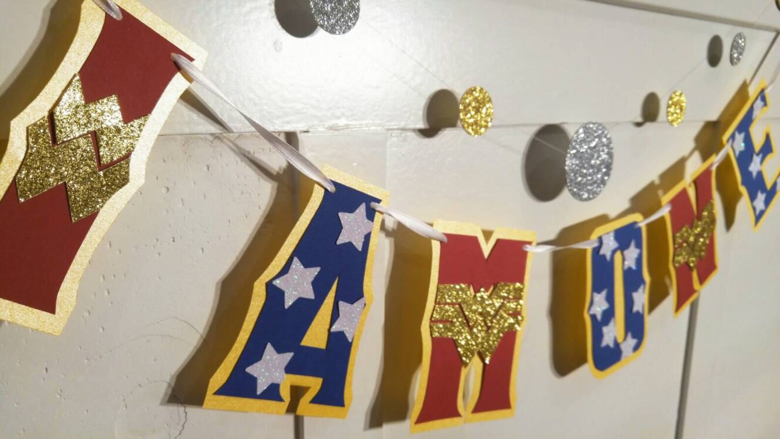 Wonder Woman Highchair Banner Wonder Woman First Birthday - Etsy