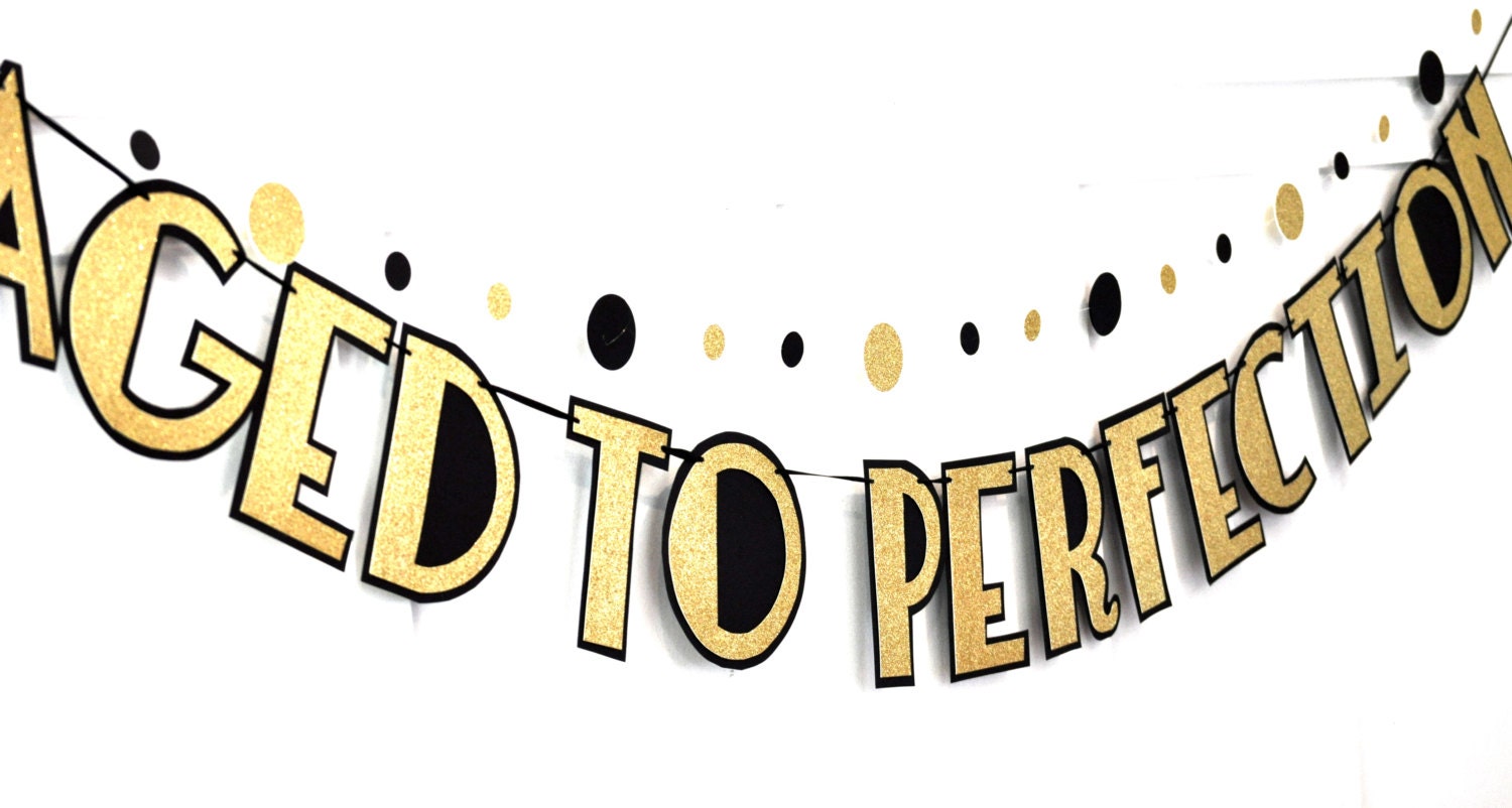 Flapper Style Birthday Banner Vintage Birthday Banner AGED - Etsy