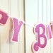 Pink on Pink Birthday Banner, Pink Birthday Banner, Girly Pink HAPPY ...
