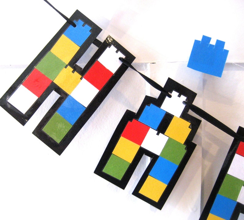 HAPPY Birthday Banner Building Blocks Toy Blocks Builders | Etsy