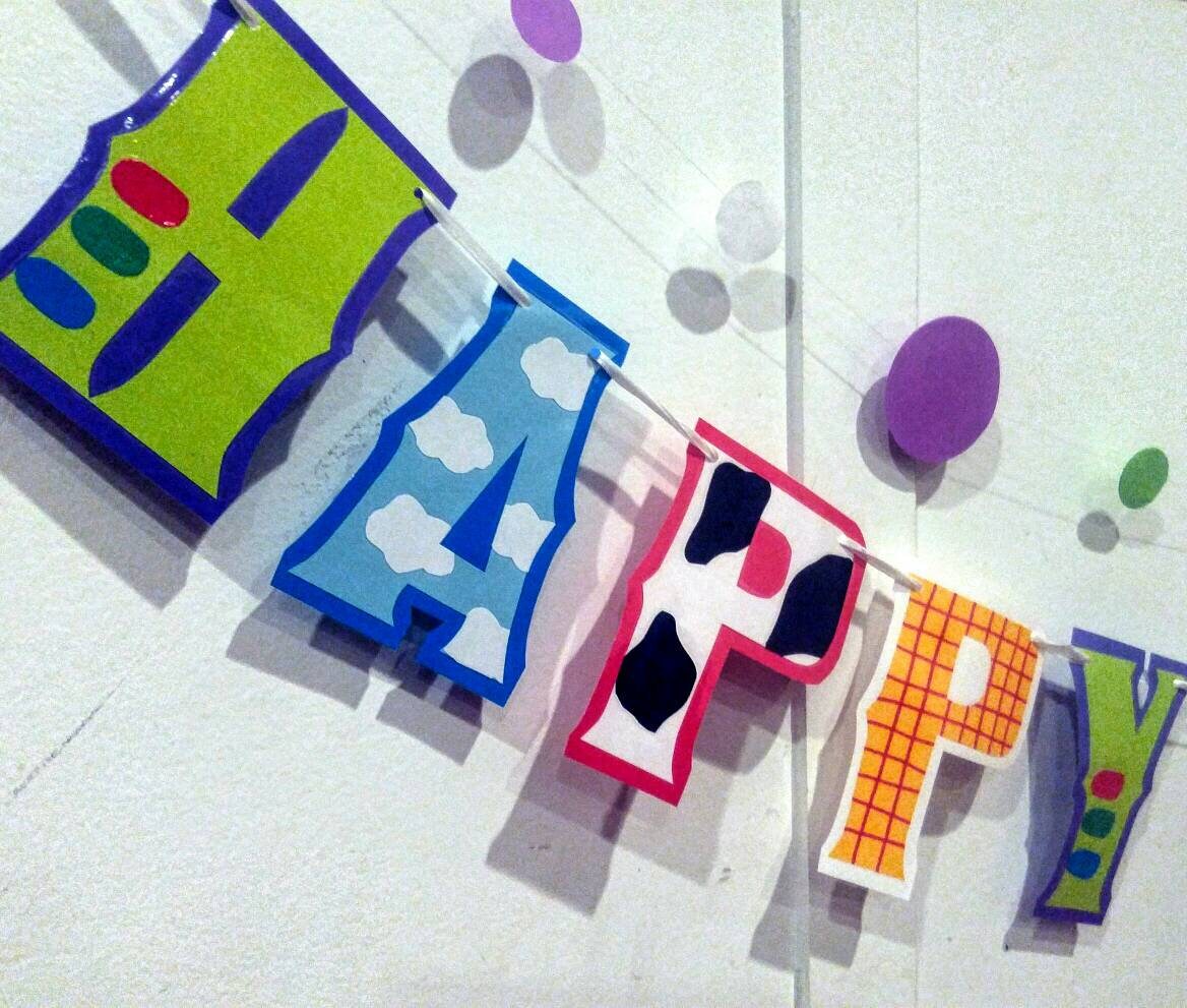 Toy Story HAPPY BIRTHDAY Banner Toy Story Party Decor Toy | Etsy