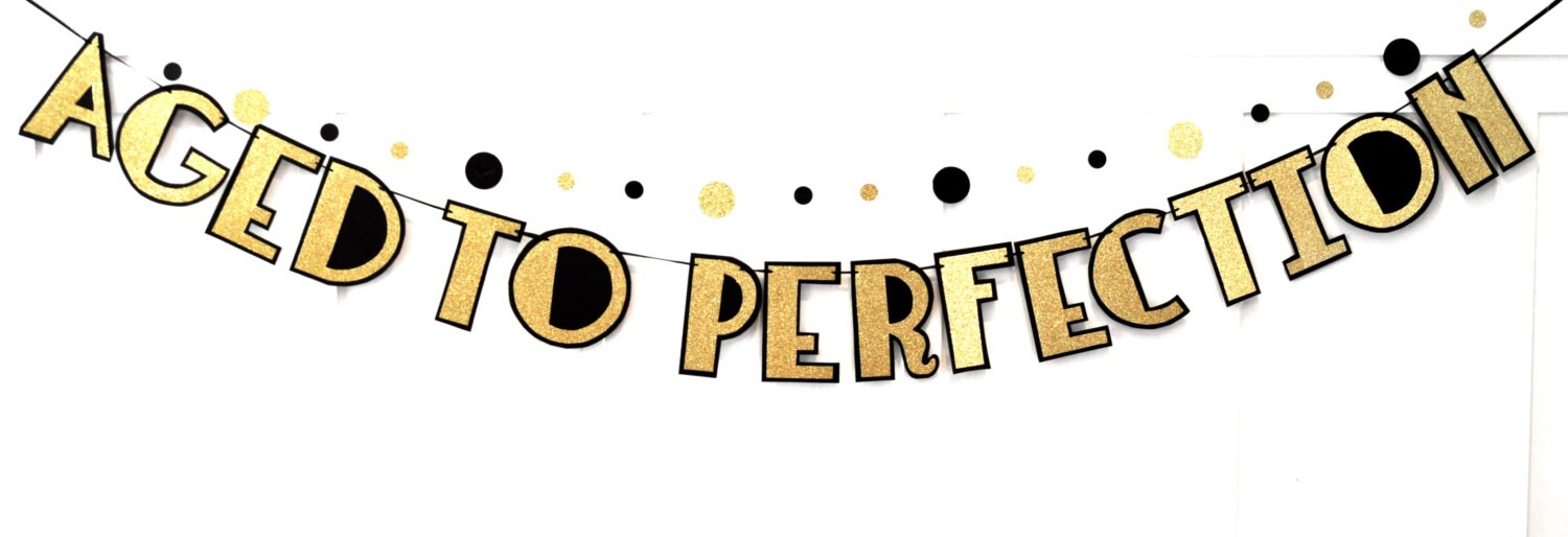 Flapper Style Birthday Banner Vintage Birthday Banner AGED - Etsy