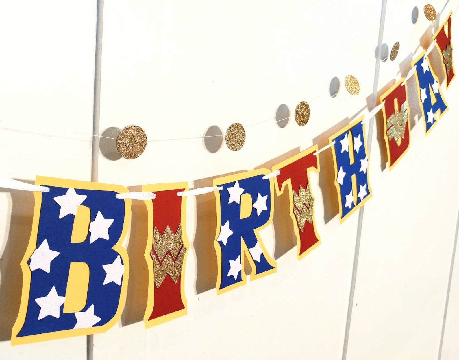 Woman Birthday Banner Wonder Banner Woman HAPPY BIRTHDAY - Etsy