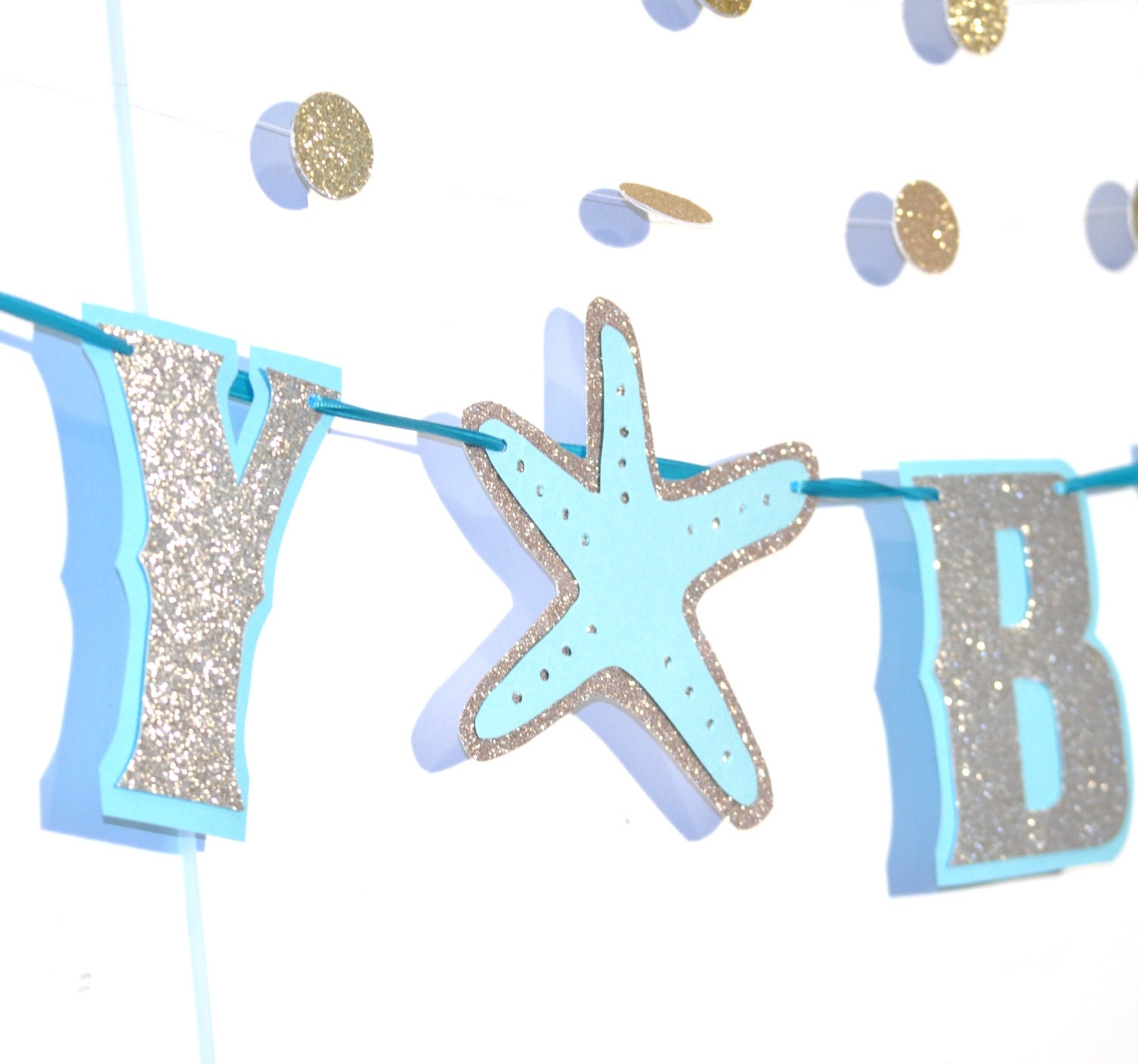 Starfish Birthday Party Banner, Beach Birthday Party Banner, Ocean ...