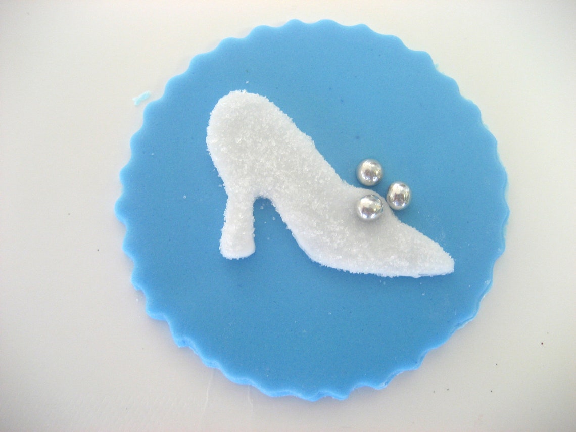 Glass Slipper Cupcake Toppers Edible Glass Slipper Cupcake - Etsy
