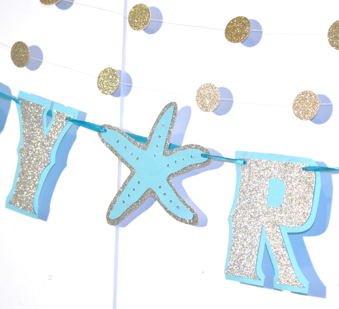 Beach Retirement Banner, Ocean Retirement Banner, Star Fish Retirement ...