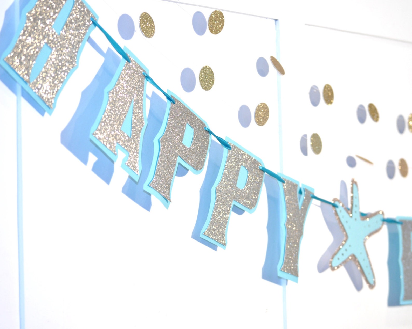 Starfish Birthday Party Banner, Beach Birthday Party Banner, Ocean ...