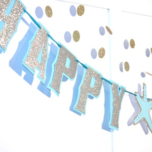 Starfish Birthday Party Banner, Beach Birthday Party Banner, Ocean ...