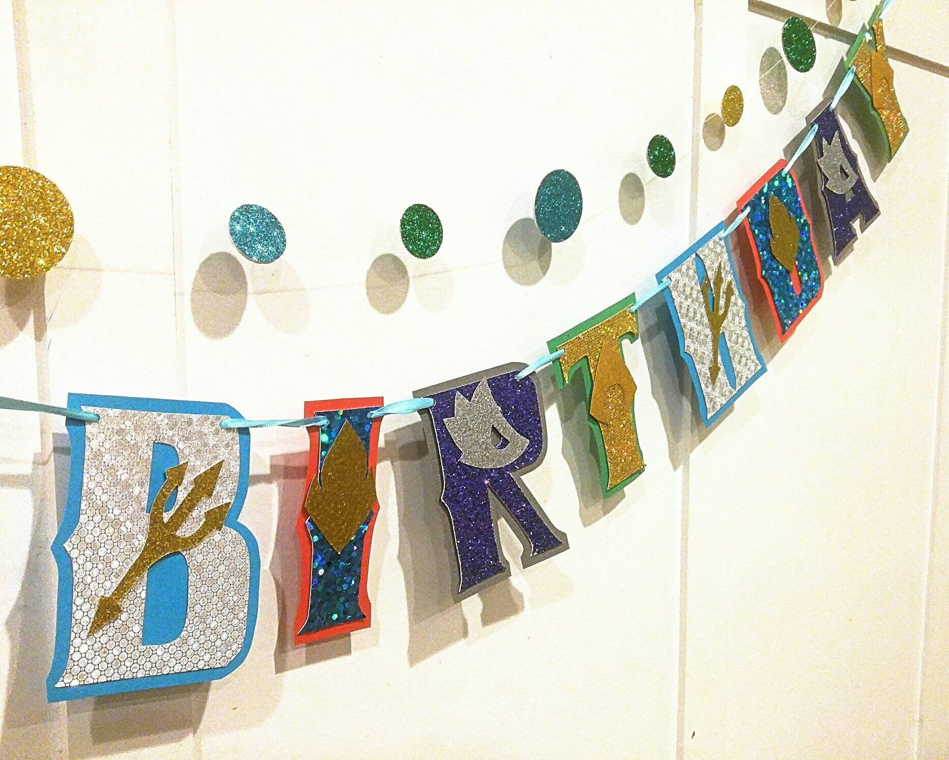 Aquaman Birthday Banner Aquaman Banner Aqua Man HAPPY | Etsy