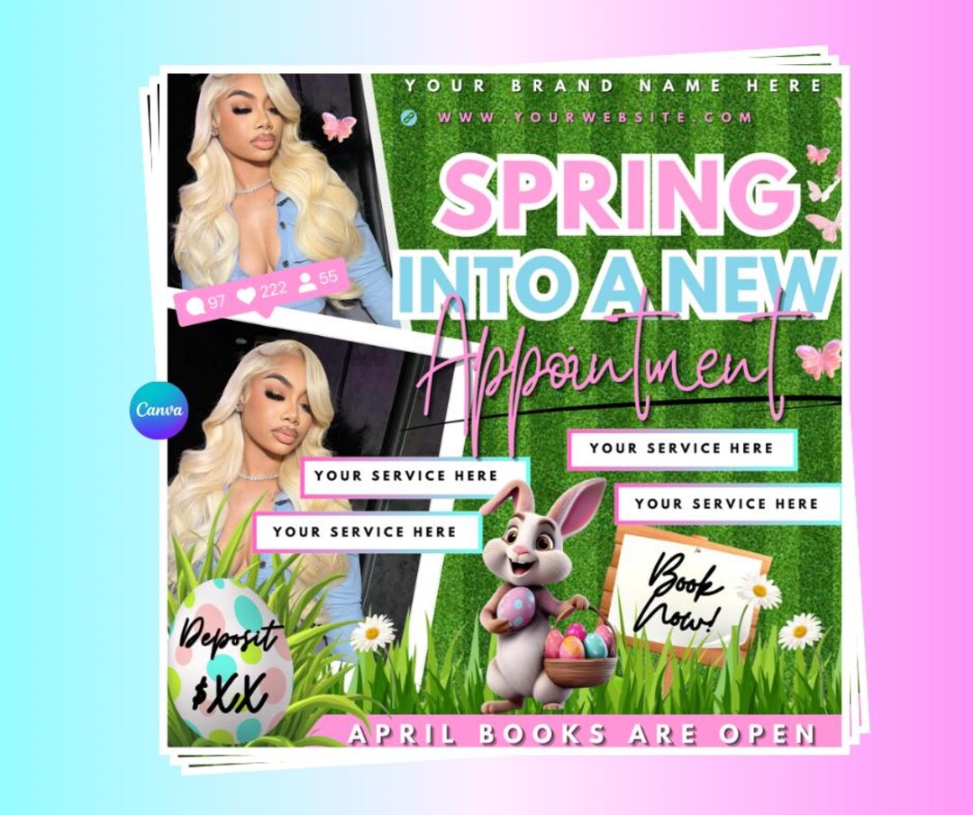 April Booking Flyer, April Flyer - Etsy