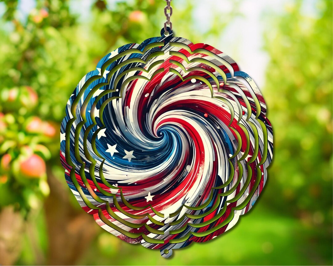 Patriotic Windspinner Design PNG | American Flag Swirl Sublimation ...