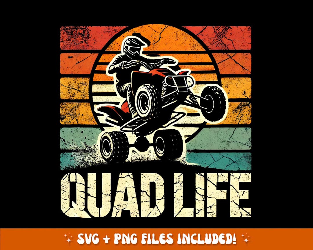 Quad Life ATV Rider PNG | Off-road T-shirt Design - Etsy