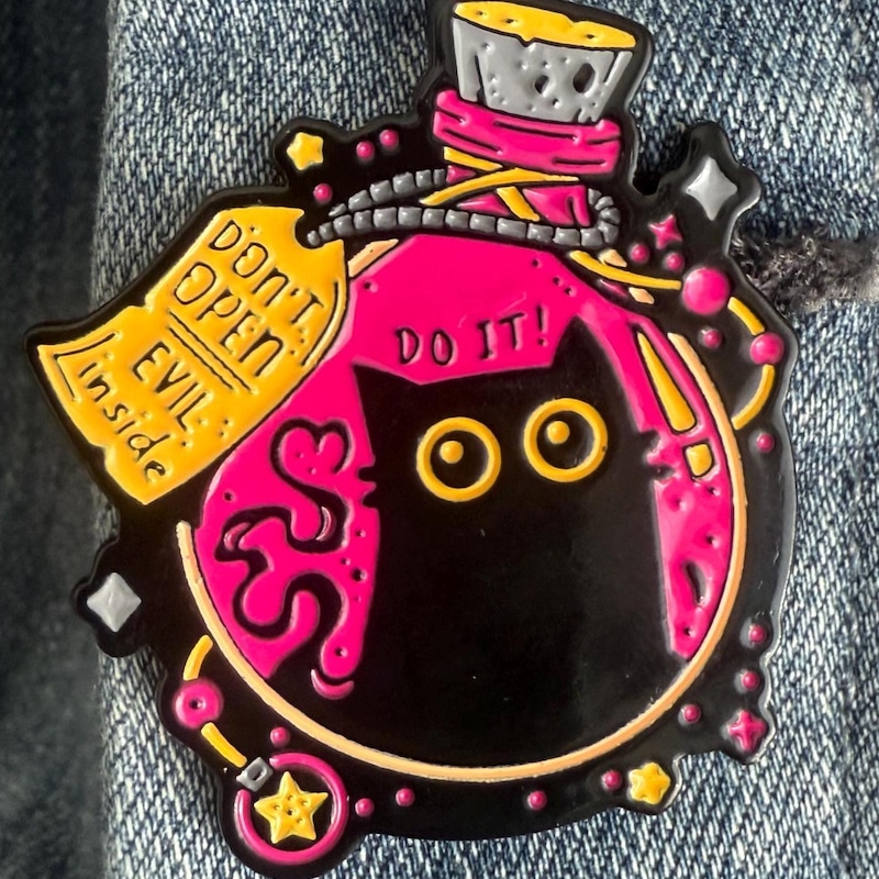 Pink Horror Enamel Pin - Etsy