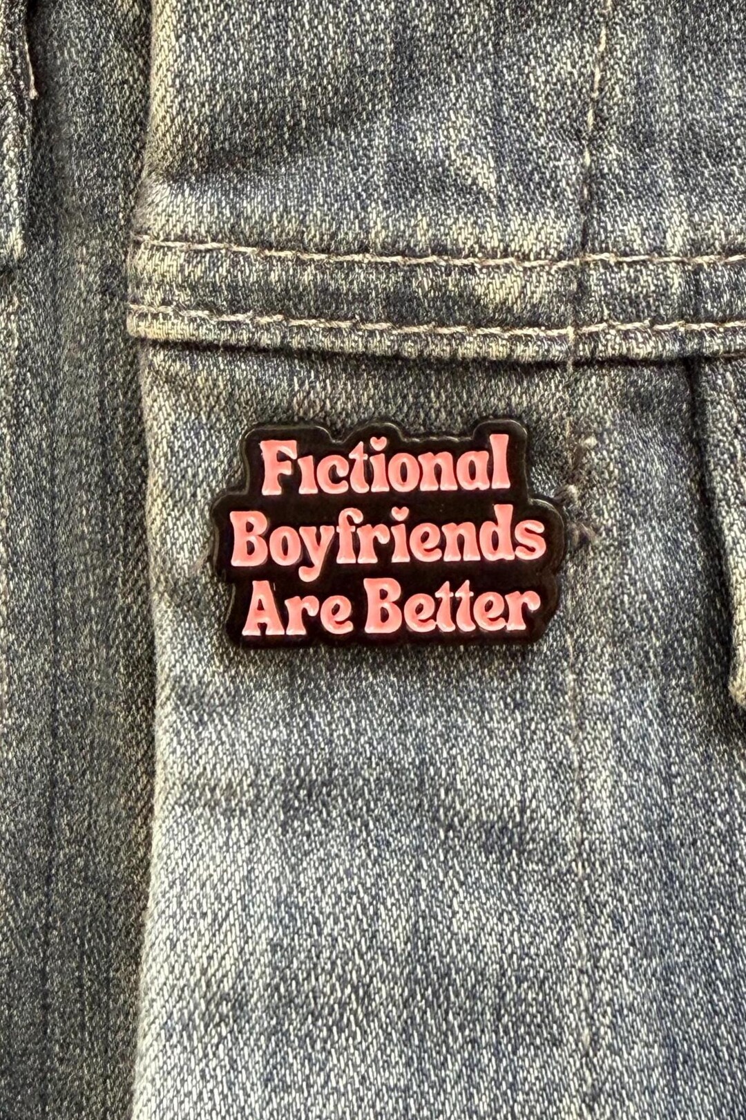 Fictional Boyfriends Are Better Enamel Pin, Bookworm Gift - Etsy