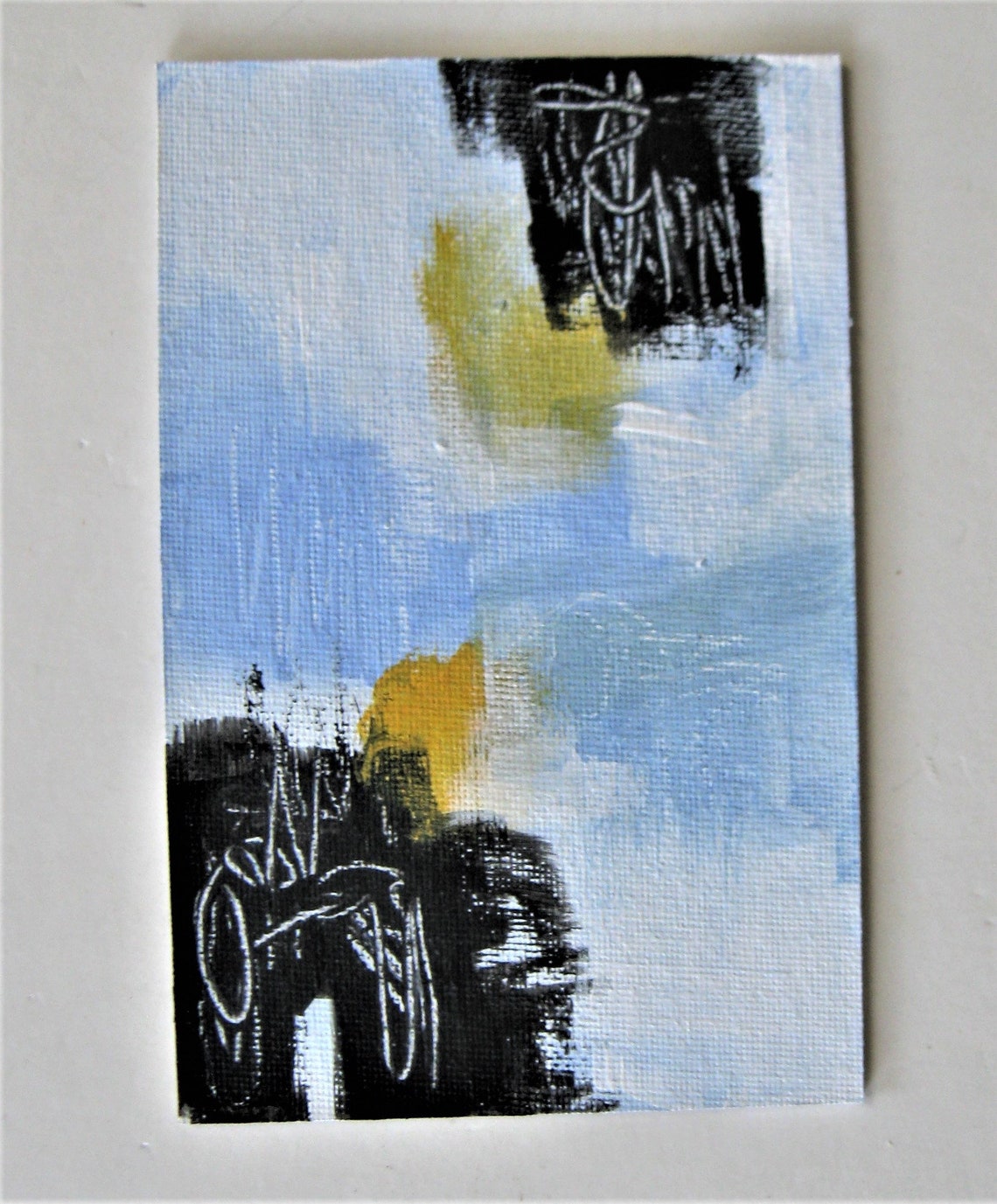 Abstract art canvas postcard 4 x 6 ook greeting | Etsy