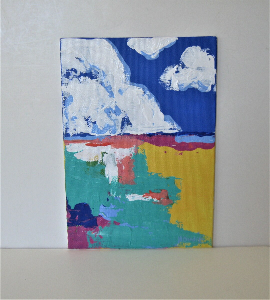 Colorful Abstract Landscape Painting 5 X 7 - Etsy