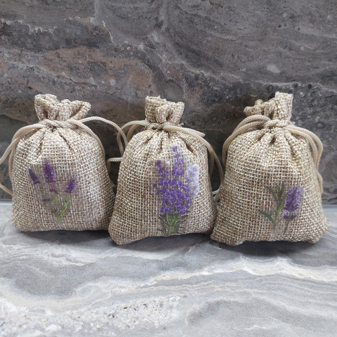 Fragrant Lavender Sachets/ Natural Freshener From Dry Lavender/ Set of ...