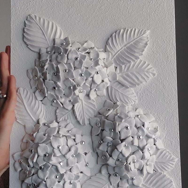 Flower Plaster Art - Etsy