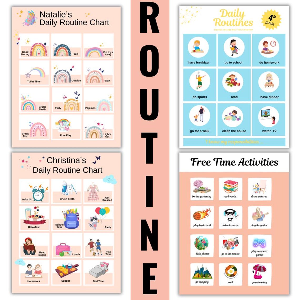 Daily Routine Chart, Daily Success Plan, Routine Master Plan, Daily ...
