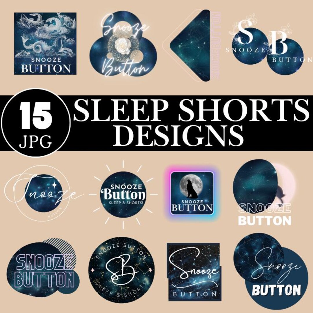 Snooze Button Sleep Shorts SVG (digital Download) - Etsy