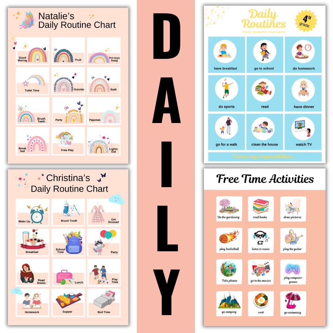 Daily Routine Chart, Daily Success Plan, Routine Master Plan, Daily ...