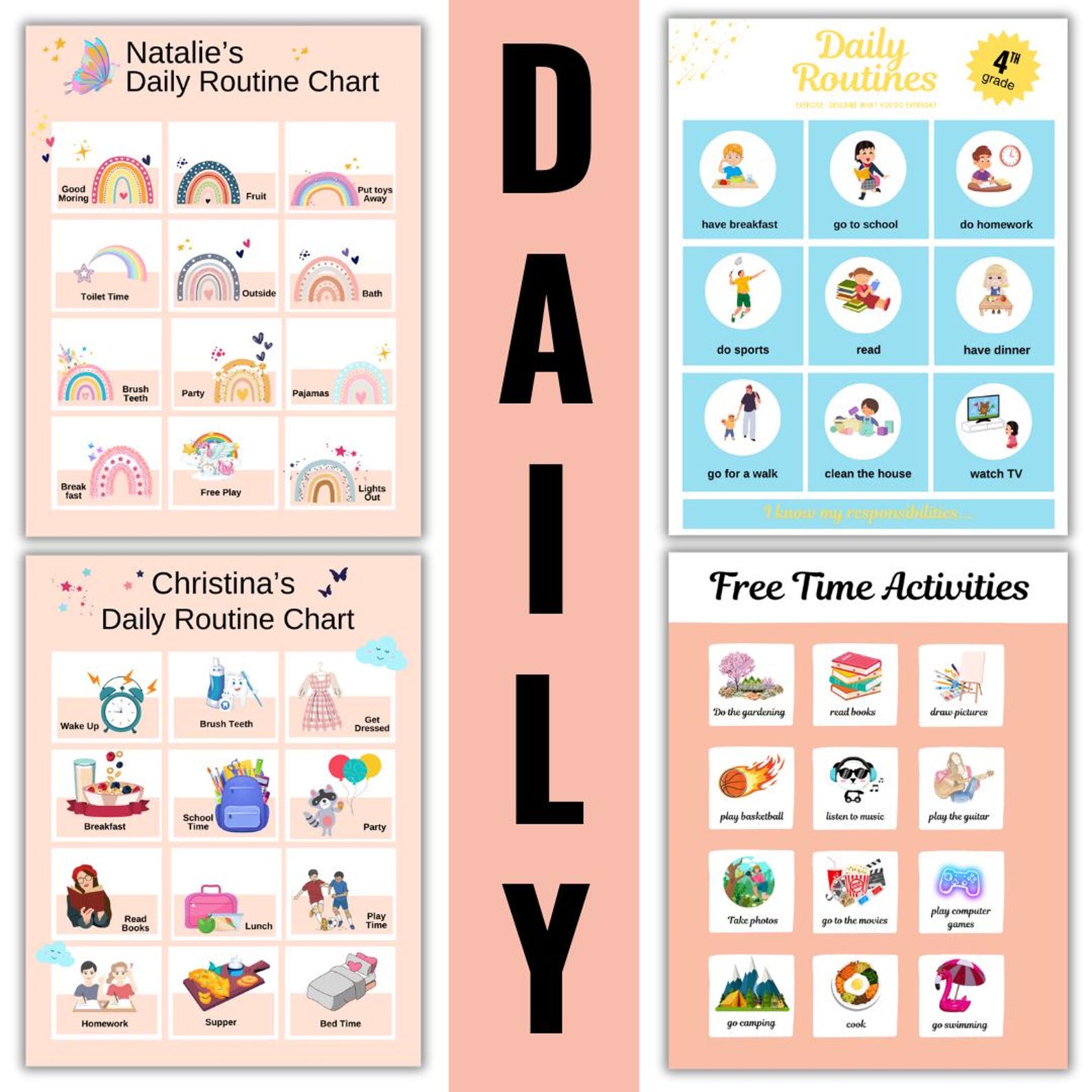 Daily Routine Chart, Daily Success Plan, Routine Master Plan, Daily ...