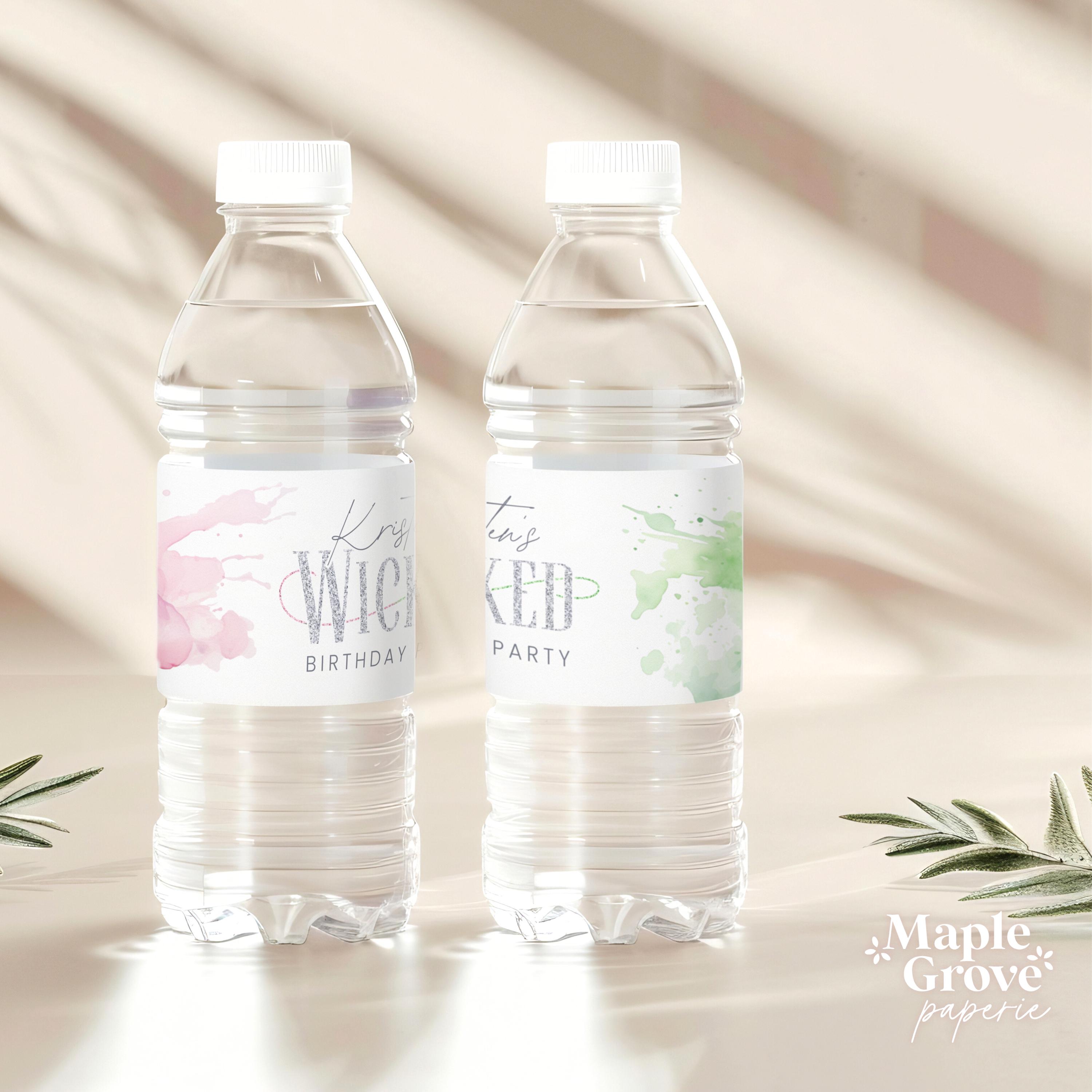 Wicked Editable Custom Water Bottle Label Template, 8x2 Inch, Wicked ...