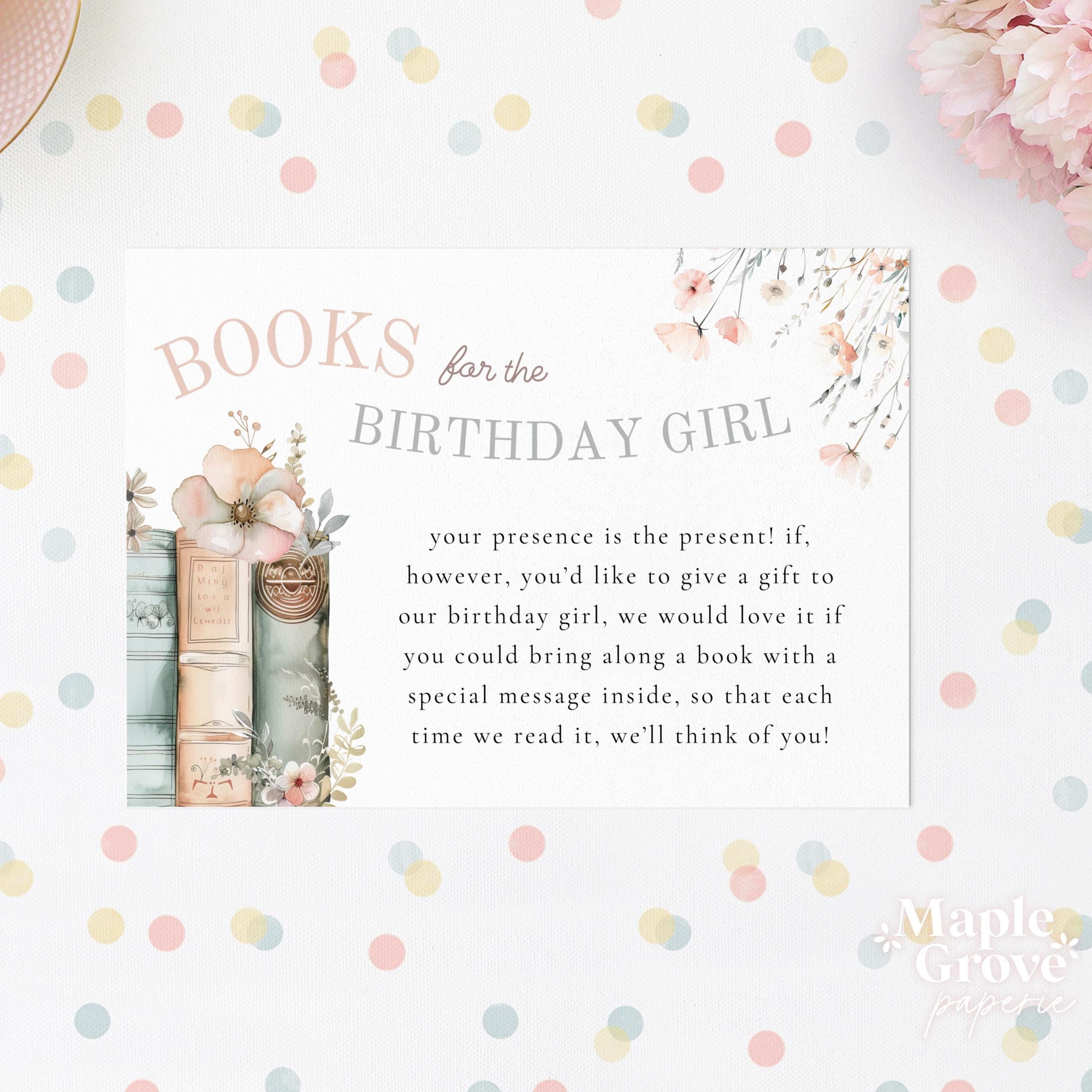 One for the Books! EDITABLE Gift Request Note Card for First Birthday ...