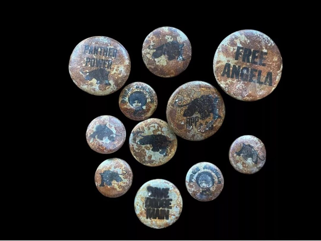 1x BLACK PANTHER PARTY- Membership Badges Pins From the 1960s 1970s ...