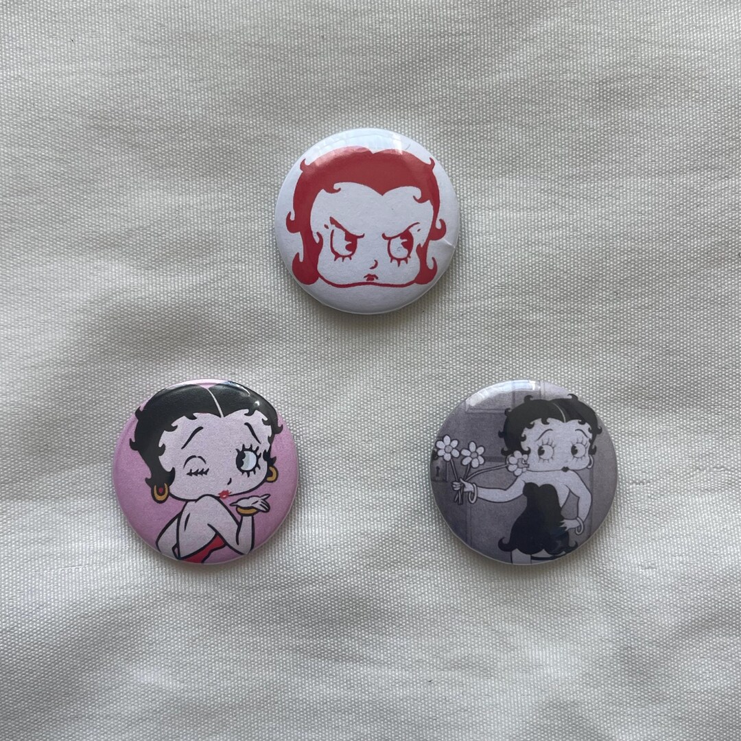Betty Boop Pin Buttons - Etsy