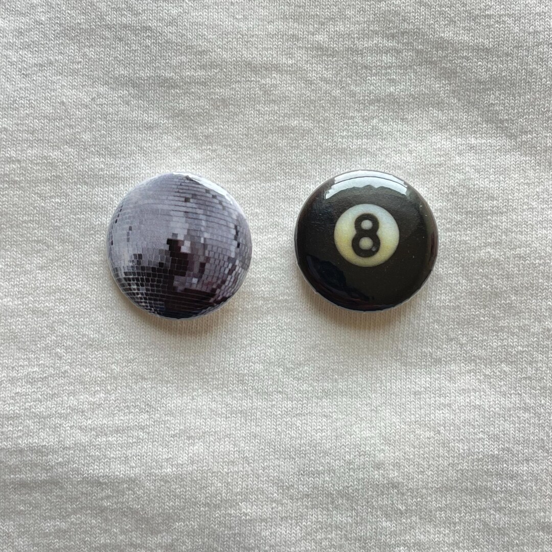 8 Ball and Disco Pins - Etsy