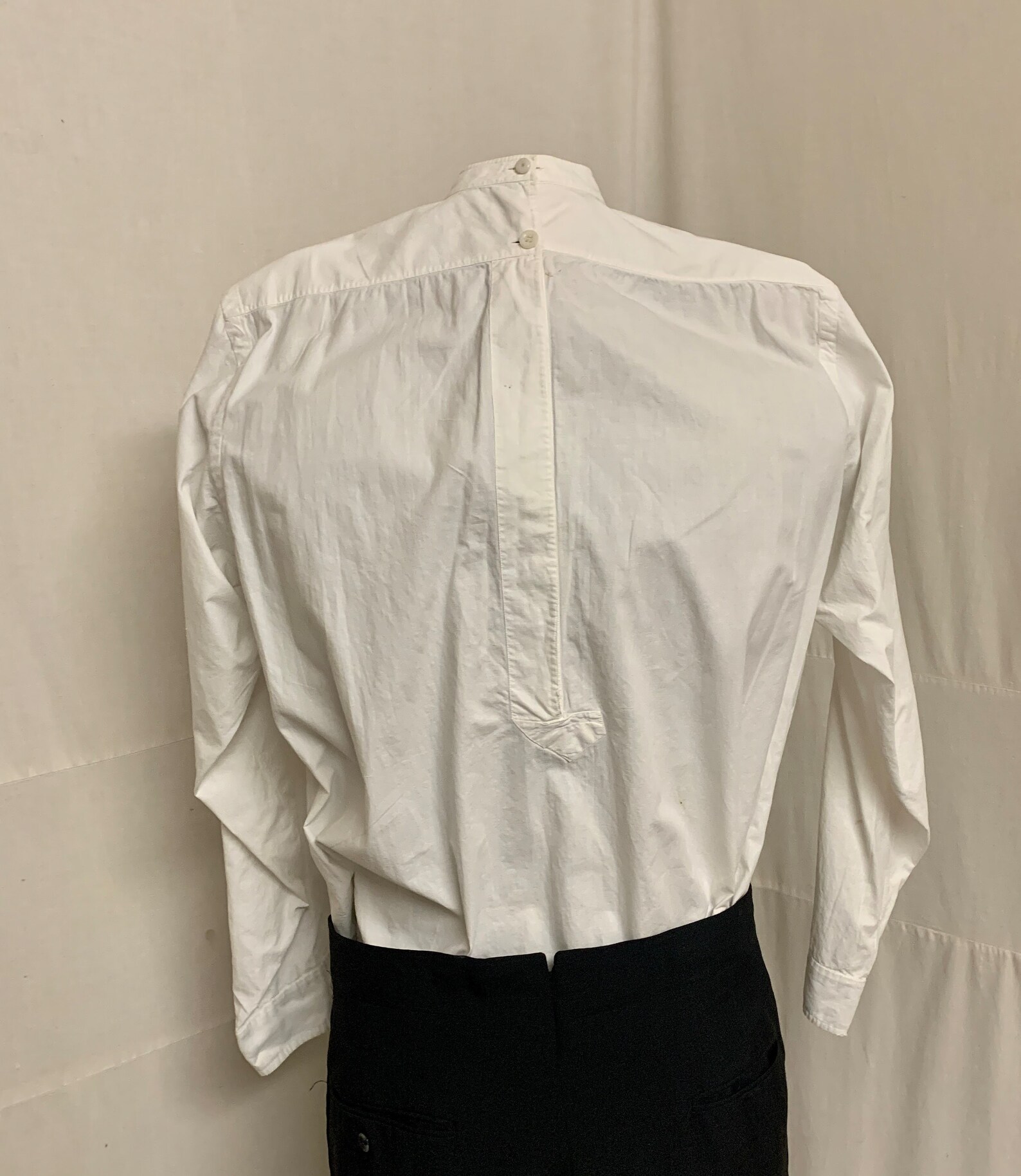 1900, 15" Neck, Plain Cotton Boiled Front Bib Shirt - Etsy