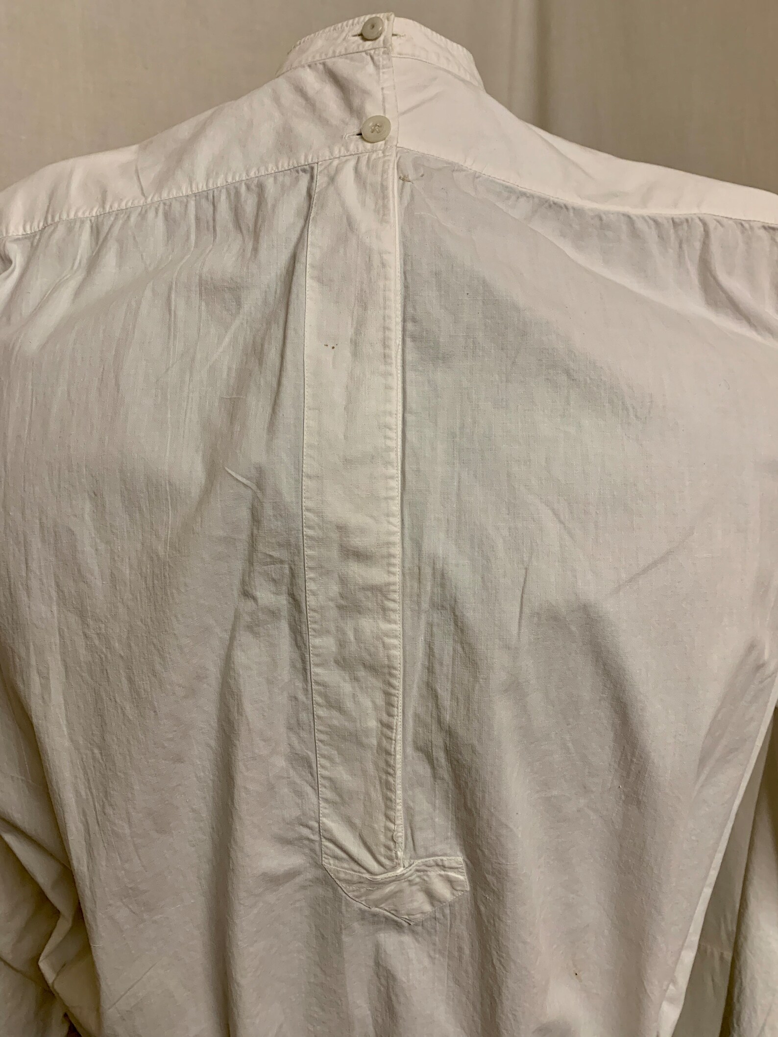 1900, 15" Neck, Plain Cotton Boiled Front Bib Shirt - Etsy