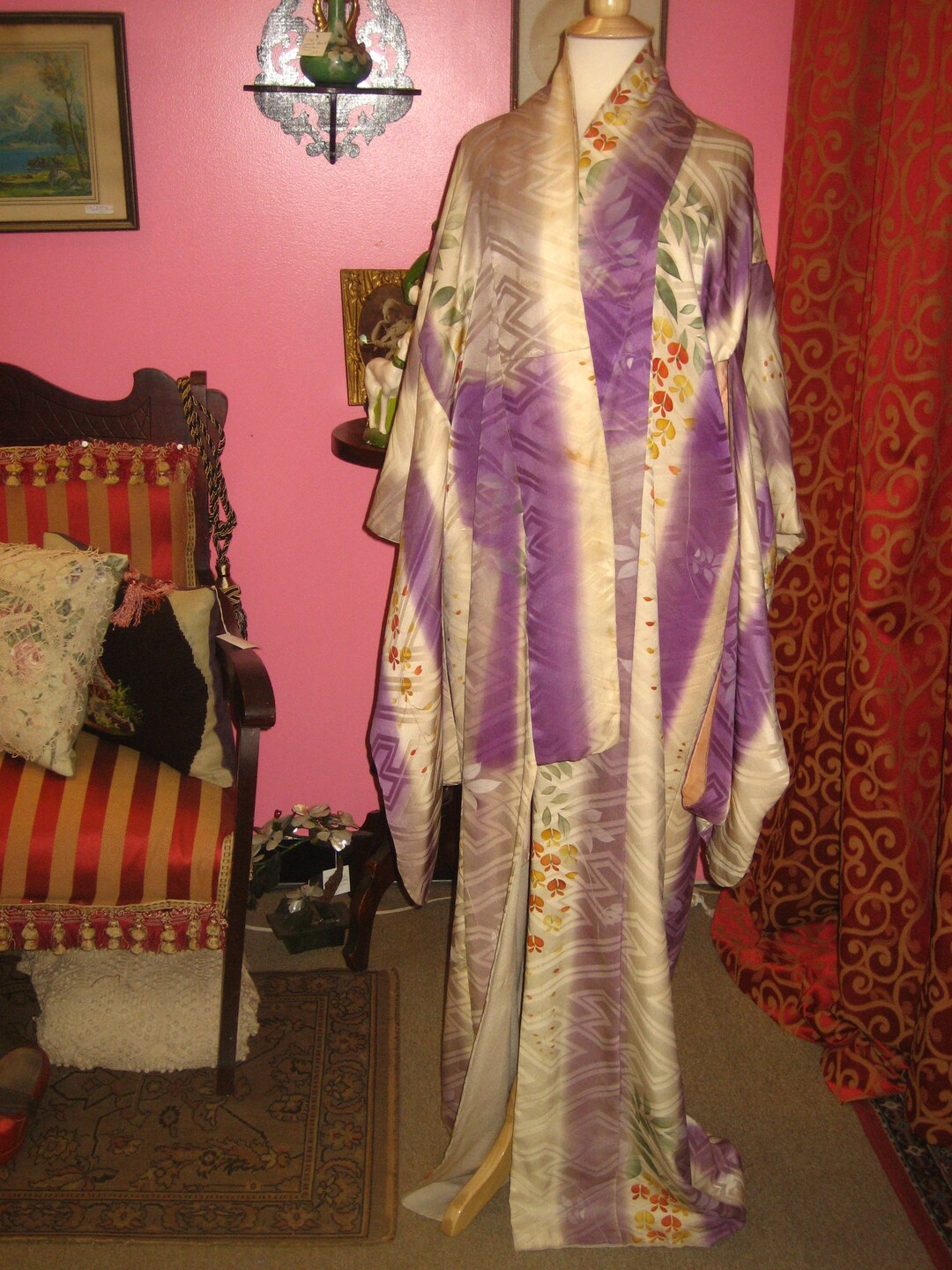 Early 1900's , 46" Chest, Full Length Japanese Traditional Kimono. - Etsy