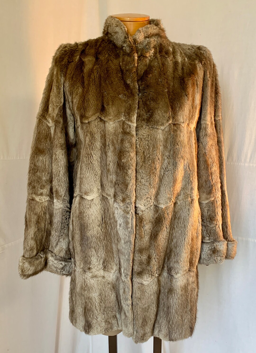 1940s, 36" Bust, Golden Tan Sheared Beaver 3/4 Length Coat - Etsy
