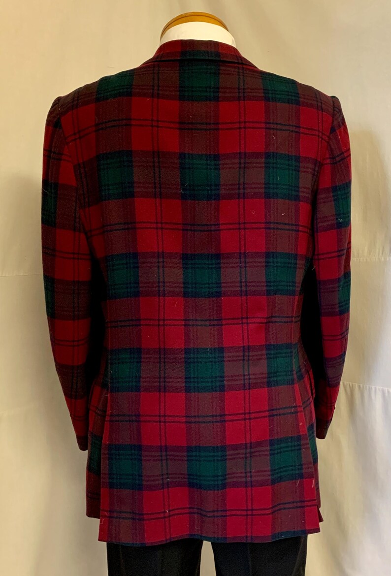 1920s, 42" Chest Red and Black Wool Plaid Jacket - Etsy