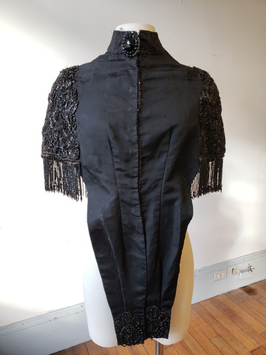Portrait of a Lady 1890's Small Stunning Jet Beaded and Fringed Cape - Etsy