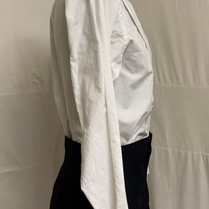 1900, 15" Neck, Plain Cotton Boiled Front Bib Shirt - Etsy