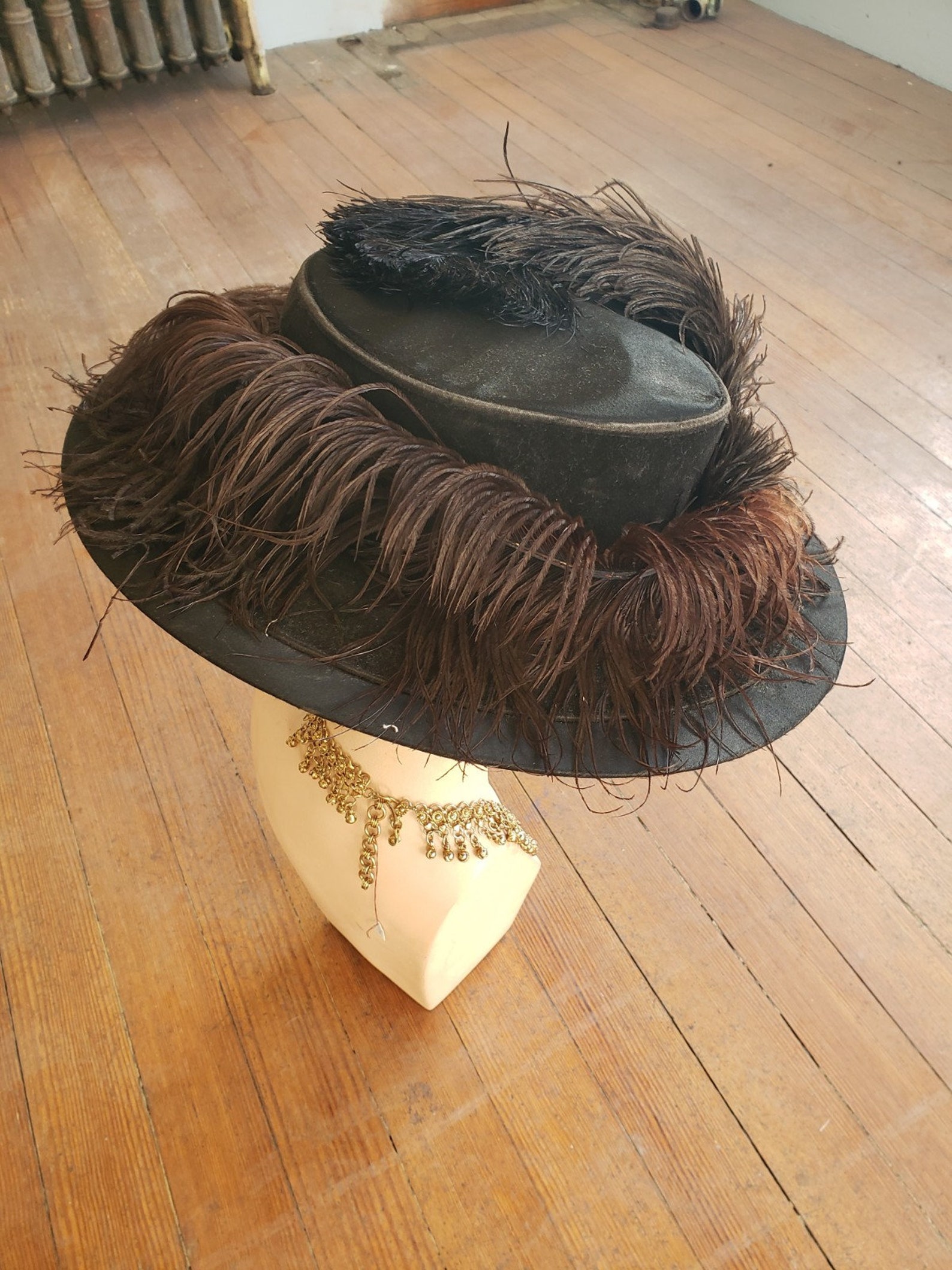 1905 Edwardian, Wide Brimmed Hat - Etsy