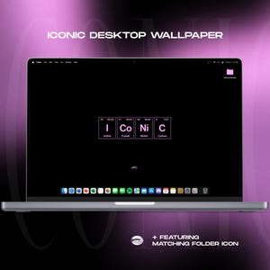 Iconic Desktop Wallpaper With Folder Icon, Laptop Wallpaper, MacBook ...