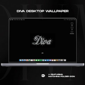 Diva Desktop Wallpaper With Folder Icon, Laptop Wallpaper, MacBook ...