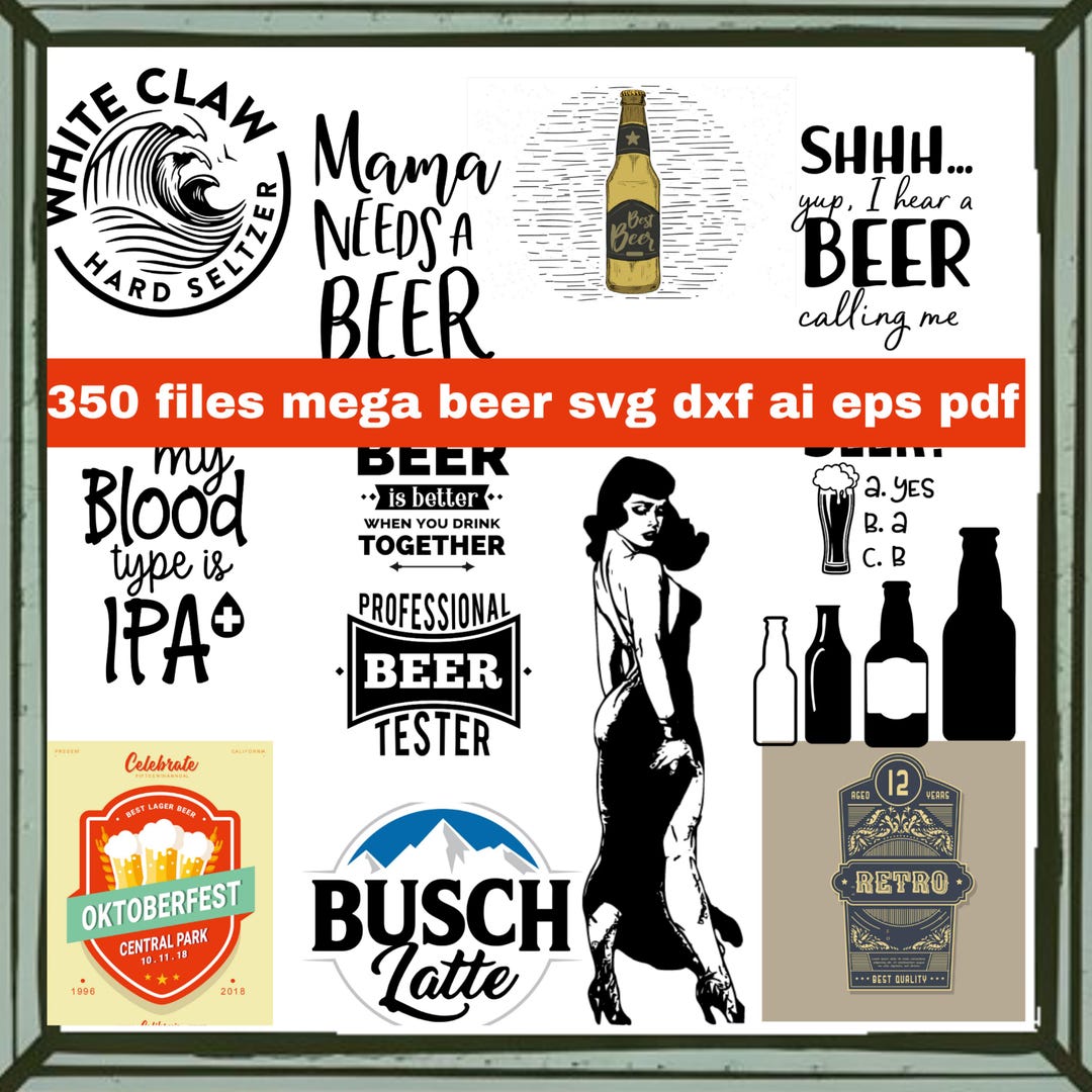 Funny Beer SVG Bundle: Bar Signs, Party Shirts, Mugs (digital Download ...