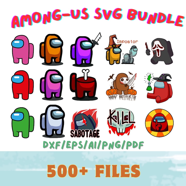 500+ Among Us SVG PNG Designs | Imposter, Construction Worker ...