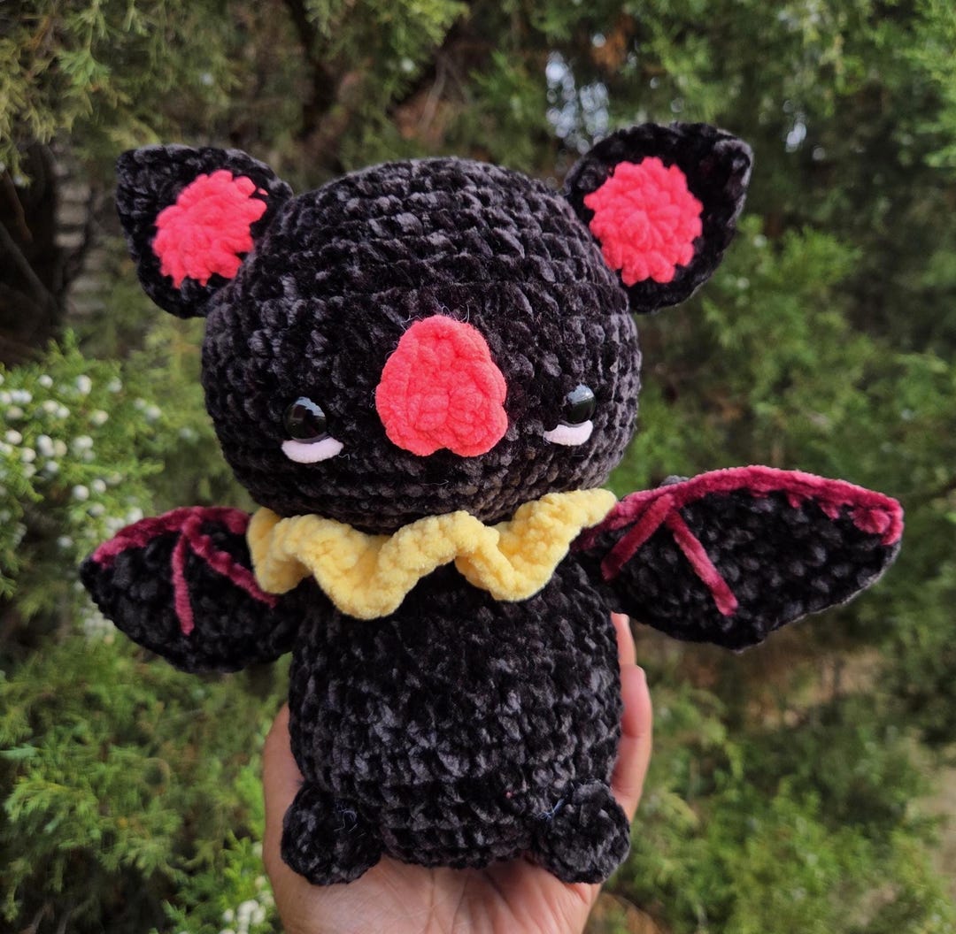 Velvet Yarn Bat Plushie: Stuffed Animal Toy - Etsy