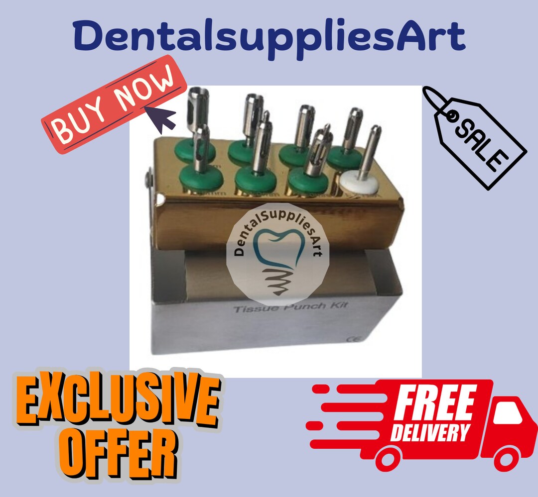 Dental Implant Surgical Tissue Punch Kit 8pcs With Stainless Steel Box ...