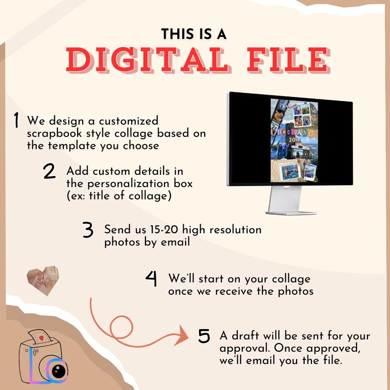 Custom Travel Scrapbook Digital Print for Him/her, Anniversary Gift for ...