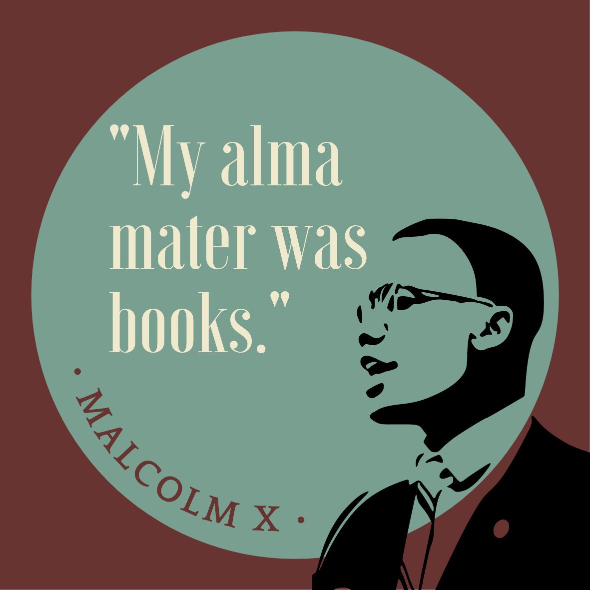 Malcolm X Sticker - Etsy