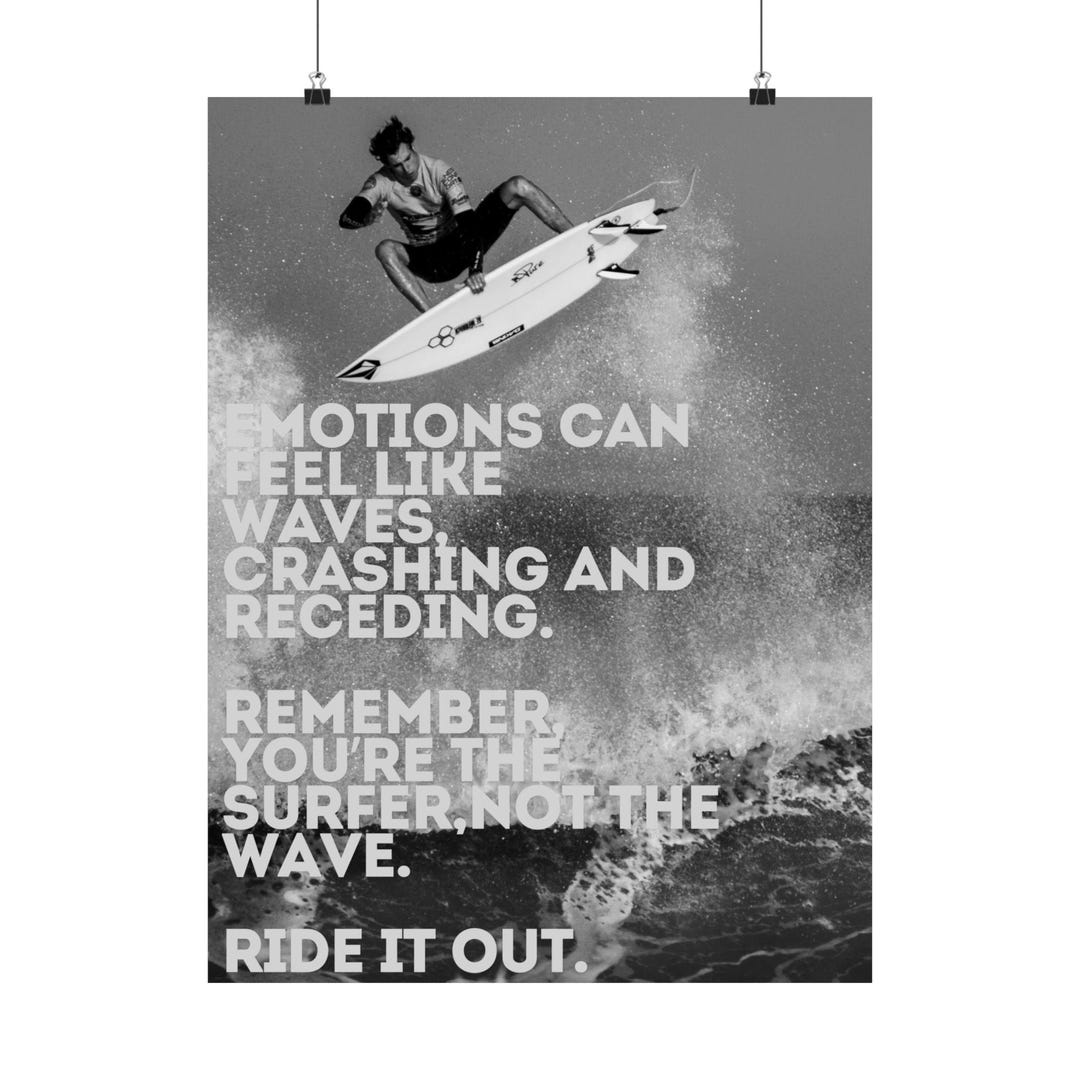 Inspirational Poster Emotions Are Like Waves - Etsy